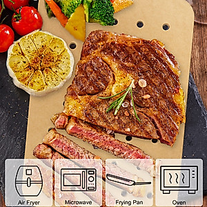 200 Pcs Air Fryer Disposable Paper Liners, Air Fryer Liners, Parchment Paper for Baking, Nonstick Perforated Air Fryer Accessories, HOFHTD Baking Papers for Ninja DZ201 Foodi 6-in-1 8-qt. 2-Basket