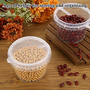 18 PCS 70 oz Slime Containers with Lids and Handles, Plastic 2000ml Storage Bucket Containers, Clear Slime Storage Case for Slime DIY Art Craft, Pigment, Small Tools, Part Material