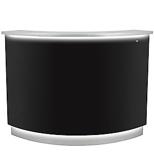 LED Illuminated Curved Reception Desk Reception Area Counter Janus Round