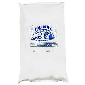 Ice-Brix Leakproof Cold Packs, 10" x 6" x 1-1/2", Reusable and Food Safe (Case of 9)