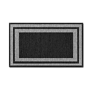 Artoid Mode Black Washable Non-Slip Kitchen Rugs Doormat, Absorbent Rubber Backing Halloween Kitchen Mats Front of Sink Kitchen Mats for Floor Home Decor 17x29 Inch