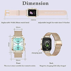 Colesma Smart Watch for Women,1.59" Small Smartwatch with Bluetooth Call, Voice Assistant Fitness Watch with Activity Tracker, Monitor Heart Rate/Blood Pressure/SpO2/Sleep for Android iPhone