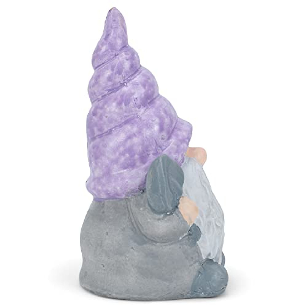 Napco Mini Spring Gnome with Shovel 5.25 Inch Tall Blue Speckled Ceramic Garden Figurine