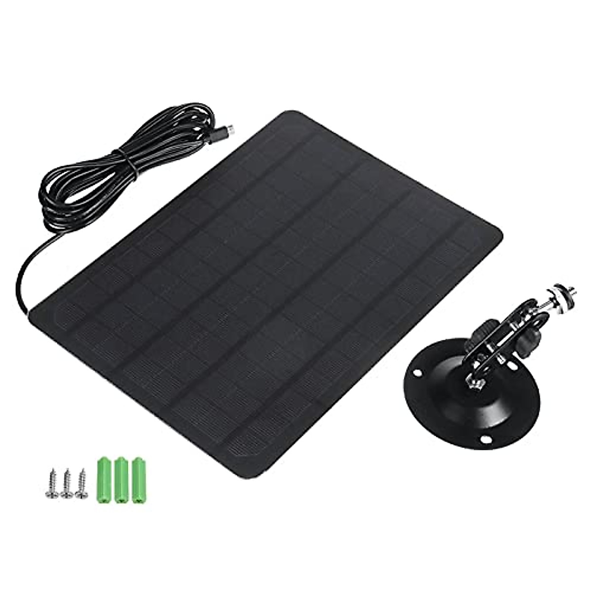 YALIYA 10W 6V Micro USB Solar Panel 2000mAh 360-degree Rotation Waterproof Wall Mounted Monocrystal Silicon Solar Plate for USB Camera