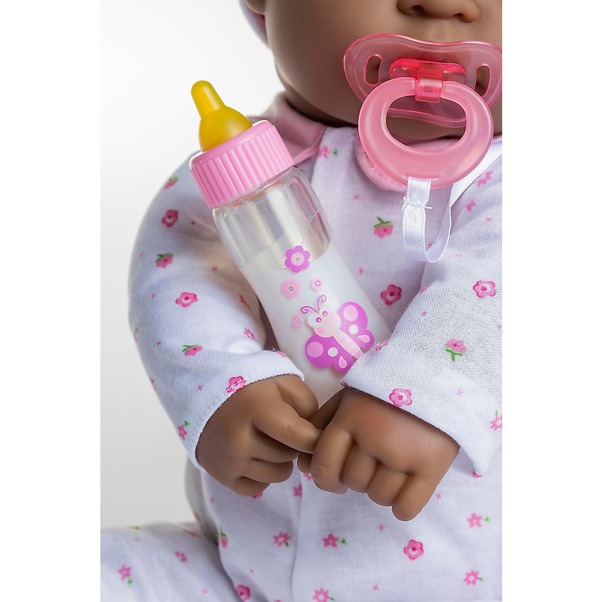 JC Toys - La Baby | African American 20-inch Large Soft Body Baby Doll | Washable | Removable Pink Outfit w/ Hat and Pacifier | For Children 2 Years +