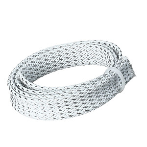 Aicosineg Cable Sleeve Braided Sleeving PET Wire Loom Tubing Cable 1.64ft-2/5inches Wrap Protector for HiFi Audio and Video Headphone Cable Protect Wires from Chewing of Pets Silver