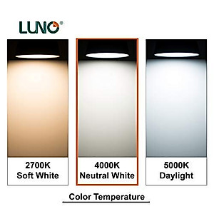 LUNO A19 Dimmable LED Bulb, 11W (75W Equivalent), 1100 Lumens, 4000K (Neutral White), Medium Base (E26),UL & Energy Star (4-Pack)