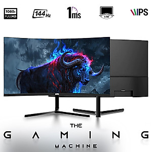 TechMagnet RGB Desktop Computer PC - Intel Core i5, 16GB ARGB RAM, 256GB SSD, 32 inch Curved Monitor with RGB Keyboard with AI-Enabled Copilot Key Mouse and RGB Soundbar Win 10 Pro (Renewed)