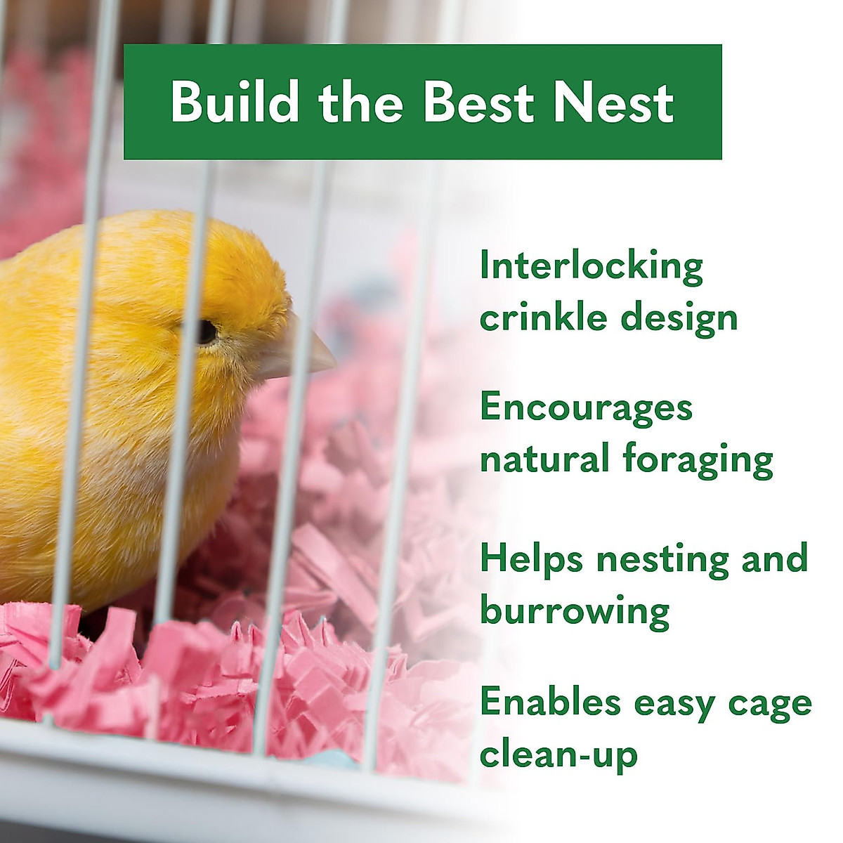 ECO BEDDING 99% Dust Free Paper Bedding for Small Pets and Birds, Pink, 30 L