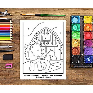 Color by Number for Kids: Activity Book