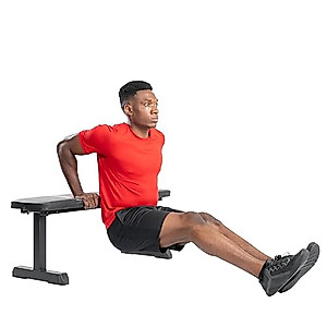 Sunny Health & Fitness Flat Weight Bench for Workout, Exercise and Home Gyms with 500 lb Weight Capacity - SF-BH620037