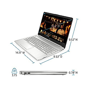 2021 HP 15.6inch FHD Display Laptop puter, AMD Ryzen 3-3250U Processor, 8GB DDR4 RAM, 128GB SSD, Radeon Graphics, HD Webcam, HDMI, Win 10S, Silver, 32GB SnowBell USB Card Natural Silver RAM | SSD