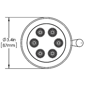 Speakman S-2254 Retro 3-Setting Shower Head for Stylish Bathroom Décor, 2.5 GPM, Polished Chrome