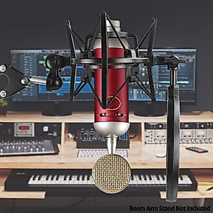 Blue Spark Shock Mount with Pop Filter, Windscreen and Shockmount to Reduce Vibration Noise Matching Mic Boom Arm for Blue Spark SL Microphone by YOUSHARES