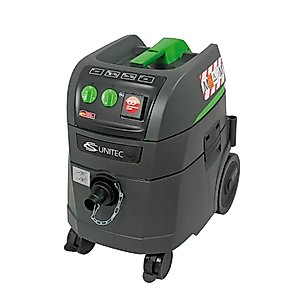 C.S. Unitec CS 1445 9 gal Wet/Dry Industrial Vacuum Cleaner - Auto Clean - Power Take Off - 157 CFM - Made in Germany, Green