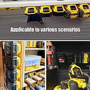 ZLWAWAOL 8 Pack Battery Holder for Dewalt 20V 60V Battery and Milwaukee M18 18V Battery Wall Mount Battery Storage Dock Holder Fit for Dewalt DCB200 DCB203 DCB206 Battery