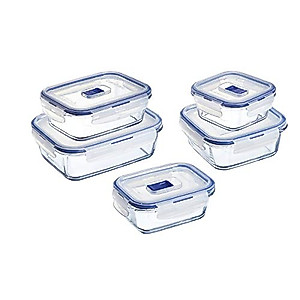 Luminarc Pure Box Active Food Storage Set, 10 Piece, Clear