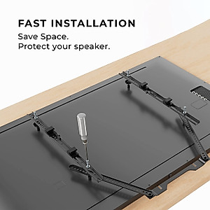 HumanCentric Mount Compatible with Sonos Ray TV Mount, Mounting Bracket for Floating Style Sonos Ray Mount and Sonos Ray Wall Mount, Soundbar Mount for Sonos Ray Sound Bar Mount Under TV, Black