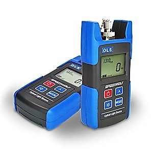 speedwolf 1310/1550nm FTTH Fiber Optic Light Source Mini Fiber Optic Tools with SC FC ST Adpater for Optical Fiber Maintenance(OLS622N)