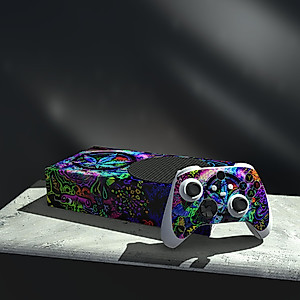 PlayVital Psychedelic Leaf Custom Vinyl Skins for Xbox Core Wireless Controller, Wrap Decal Cover Stickers for Xbox Series S Console Controller