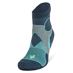 Balega Athletic Support Compression Fit Performance No Show Running Socks for Men and Women (1 Pair), Blue/Legion Blue, Large