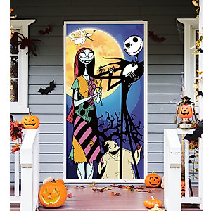 Jack Skellington Porch Sign Banner Nightmare Before Christmas Banner Party Supplies Decorations Welcome Christmas Fall Door Banner