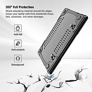 ProCase Protective Case for 13.5" Microsoft Surface Laptop 5/4/3/2 with Alcantara Palm Rest, Heavy Duty Slim Hard Shell Cover with Foldable Kickstands -Grey