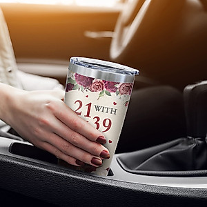 DOAKIZZ 60th Birthday Gifts for Women Stainless Steel Tumbler/Cup 20oz 1PC