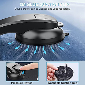 VIKE 2023 Upgraded Car Phone Holder Mount - [ Bumpy Roads Friendly ] Phone Mount for Car Dashboard Windshield Air Vent 3 in 1, Hand Free Mount for iPhone 14 13 12 Pro Max All Cell Phones