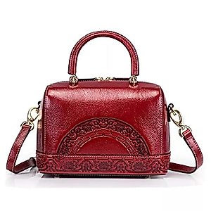 DANN Women's Handbag Vintage Bag Women's Messenger Bag Embossed Handbag