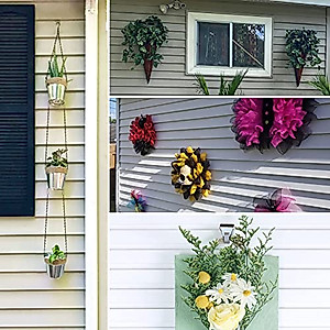 Hulzkon Vinyl Siding Hooks (60 Pack), Heavy Duty No-Hole Hangers Low Profile Design for Vinly Siding Decor, Wreaths, Tools, Lights, Outdoor Stainless Steel Vinyl Siding Clips