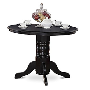 East West Furniture SHCL5-BLK-W Dining Table Set, 5-Piece