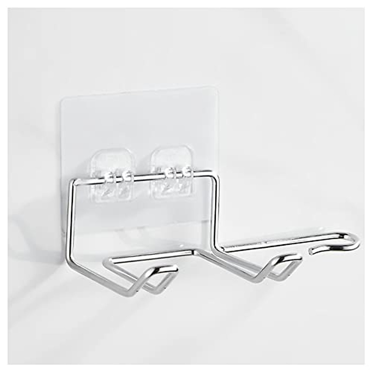 Valink Hair Dryer Holder, Wall Mount Self Adhesive Waterproof blowed Dryer Rack Storage Organizer Hanger,Adhesive Stainless Steel Bathroom Organizer d Double Hook Section