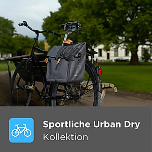 Basil, Urban Dry MIK, Double Pannier, 50L, Black (17782)