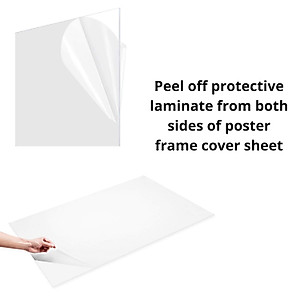 BARNWOODUSA 24x30 Plexiglass Replacement for Picture Frames, DIY Signs Sheet .060 Clear 1/16th Double-Sided Protective Film (Set of 2)