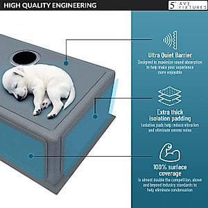 22"x18.5"x10" High-end 22 inch Undermount Stainless Steel Kitchen Sink. Full Accessory Set. XL Single Bowl Deep Basin. 16 Gauge Thick.