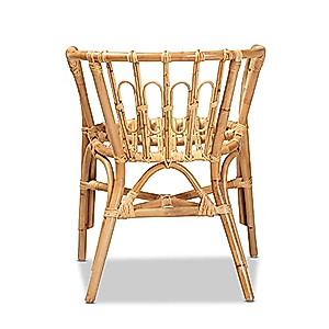 bali & pari Luxio Modern and Contemporary Natural Rattan Dining Chair