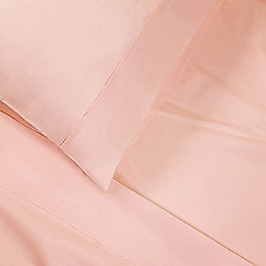Superior Cotton Percale Deep Pocket, California, Blush, 4-Pieces Set, Cal King Sheets