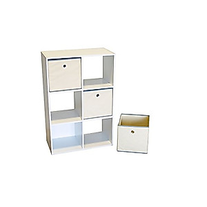 Proman Products 6 Cube Storage Organizer Bookcase, 36" H x 24" W x 12" D, White