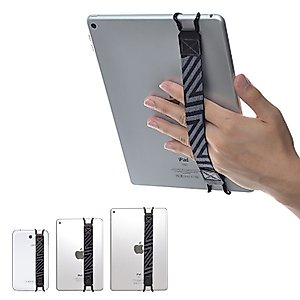TFY Security Hand-Strap for Tablet PC - iPad 10th Gen/iPad Mini 6 / iPad Air 5 / iPad Pro 9.7", Pro 11" - Galaxy Tablet Pcs - Nexus 7 / Nexus 10 and More (Black)