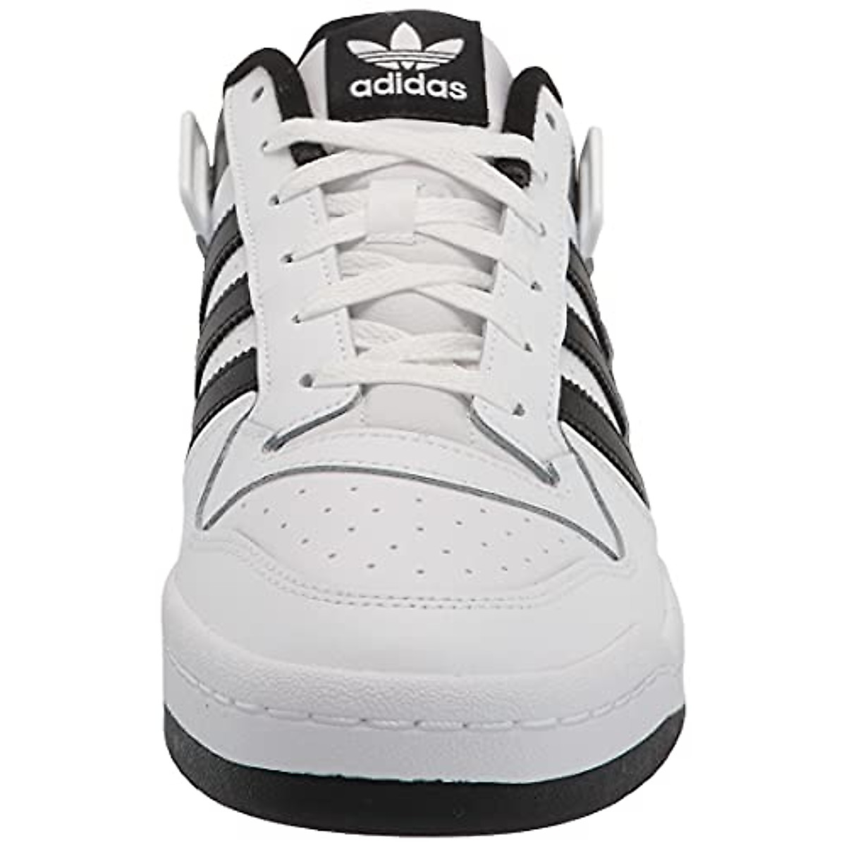 adidas Originals Men's Forum Low Sneaker, White/White/Black, 10.5