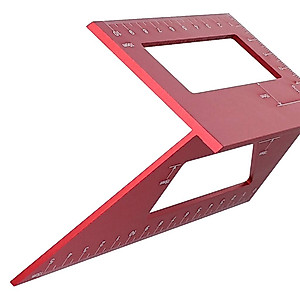 Aluminum Alloy square for woodworking Miter Scriber T Ruler 45/90 Degree Angle Ruler Angle Protractor Gauge with 2 Woodworking pencils