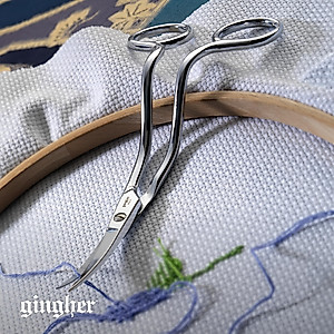 Gingher 6 Inch Double-Curved Machine Embroidery Scissors (01-005866)