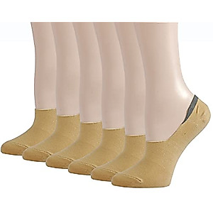JORMATT 6 Pairs No Show Socks Women Non Slip Low Cut Short Socks with Grips Flat Boat Liner Socks, Women Shoe Size 5-8