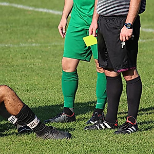 CORECISE Soccer Referee Kit,Soccer Referee Wallet Notebook with Red Card Yellow Card and Metal Referee Coach Whistle for Football Soccer,2 Pack