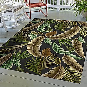 Dalyn Rugs Indoor/Outdoor Tropics TC1 Black Washable 8' x 10' Rug