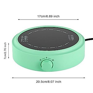 800W/110V Induction Cooktop Stove Electric Mini Stove Induction Burner Hot Plate, Portable Induction Burner Countertop Water Stove for Boiling Water, Making Tea and Coffee, Adjustable Power (green)