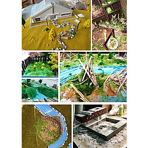 KAEZDD 30g (1oz) of 10mm coffee static grass terrain powder, ideal for fairy garden miniatures, landscapes, artificial sand table modeling, and model railway layouts