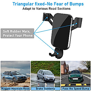 APESER Compatible with Honda Accord Phone Mount 2018 2019 2020 2021 2022,10th Gen Accord Phone Holder for 8 inch Navigation Screen,Accord Cell Phone Holder 360 Degree Rotation Mounted Anti-Shake,black