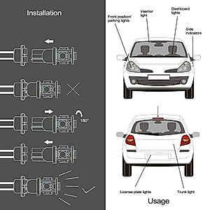 ICBEAMER T10 194 168 w5w RGB LED Remote Atmosphere light Bulbs Strobe 16 Colors Replace Map/Dome/License Plate/Parking